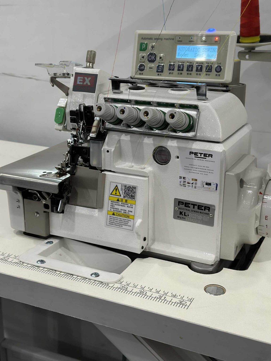 EX32 automatic overlock sewing machine - Peter Industrial Sewing Machines
